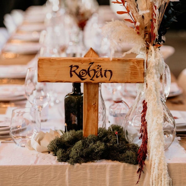 Personalised Rustic Wood Table Signs Wedding Decor Package Location ...
