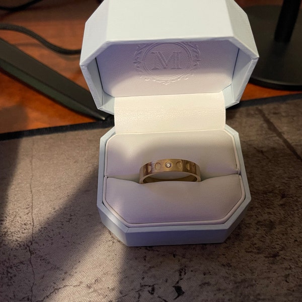 Lucian Men's Moon Phase Wedding Band, Moon Band, Celestial Ring ...