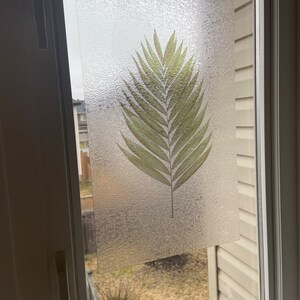 Custom Size Window Film Privacy Green Leaves Window Stickers Stained ...