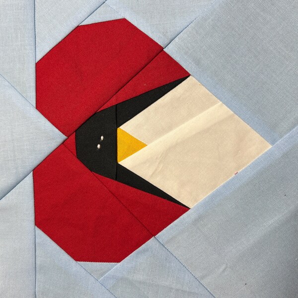 FREE Loveable Penguin Paper Pieced Block in PDF - Etsy