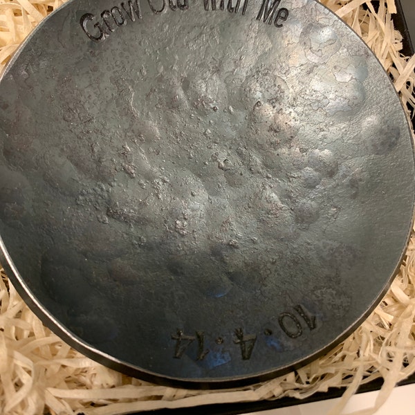 6th Anniversary Gift for Him - Heavy Iron Wedding Ring Dish - Custom ...