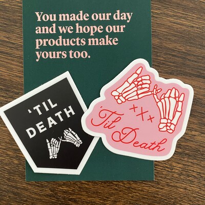 Black 'til Death Sticker Bridesmaid Proposal MOH Gift Wedding Party ...