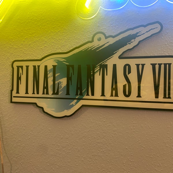 Final Fantasy 7 Logo Wall Decor - Cloud Strife - Sephiroth - FF7 Logo ...