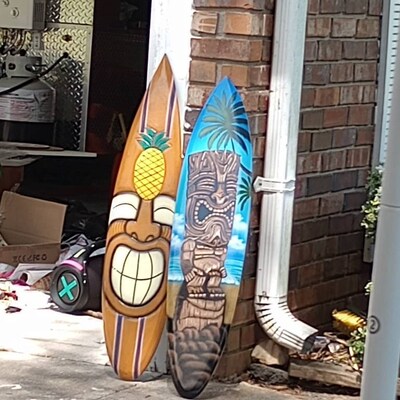 Seaturtle Surfer Tribal Surfboard Wood Carving Wall Plaque 39x 10 - Etsy