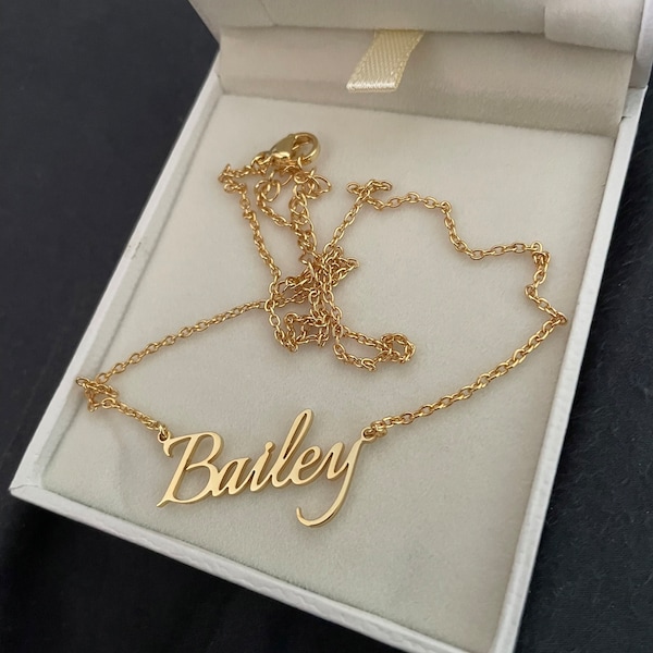Minimalist Cursive Name Necklace,custom Gold Necklace,mother's Day ...