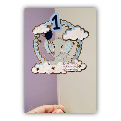 Elephant SVG Set 4 Boy Elephants With Blue Ears Polka Dot - Etsy