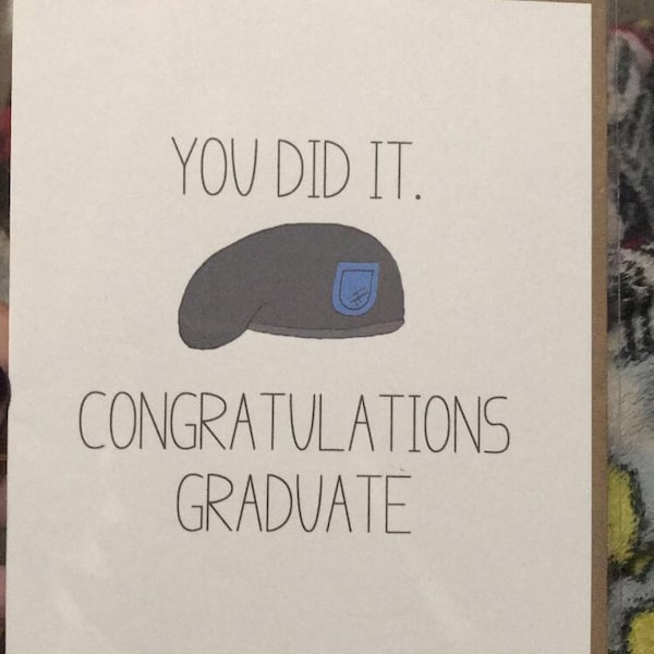 Army Basic Training Graduation Card - BCT Military Congrats You Did It ...