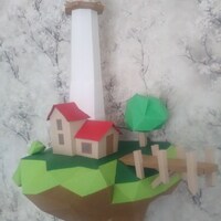 DIY Treehouse Model, 3D Papercraft PDF Pattern / Simple Origami Lowpoly ...