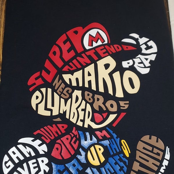 Super Mario Typography Design, Svg Cutting Files for Cricut and ...