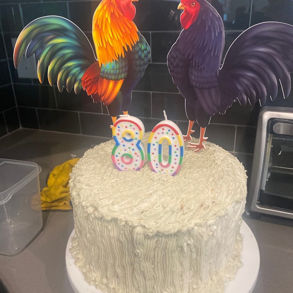 Rooster Cake Topper | Farm Cake Topper | Rooster Birthday Decor ...