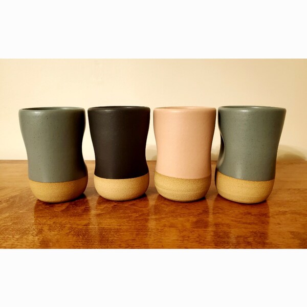 Medium Indent Ceramic Mug/thumbprint Tumblers/minimalist Tea Cup - Etsy