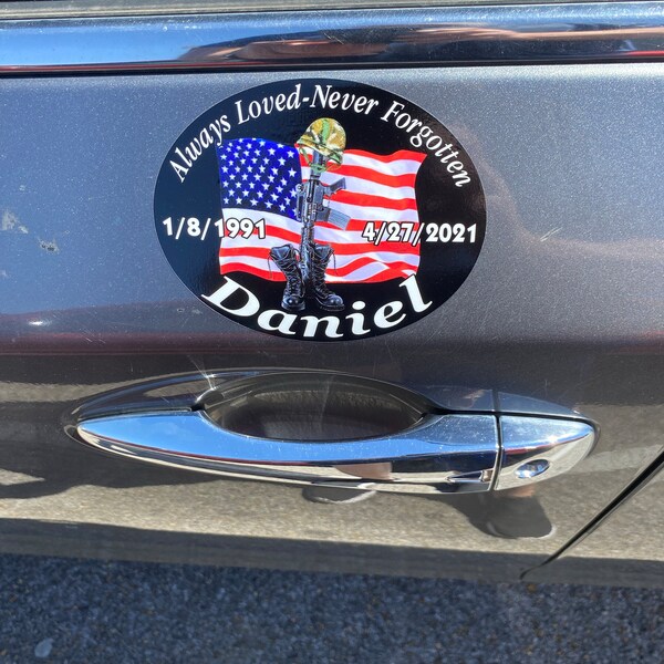 In Memory of Personalized Vinyl Decal Cardinal Theme Always Loved Never ...