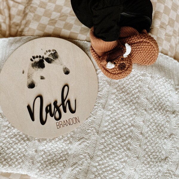 Personalized Birth Announcement Sign | Newborn Hospital Prop | Birth ...