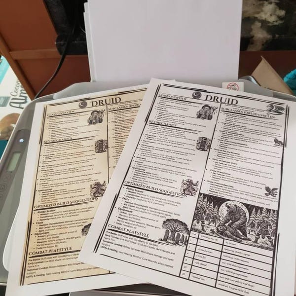Wizard Class Codex – Dungeons & Dragons 5e Cheat Sheet SRD Compliant - Etsy
