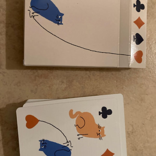 Cute Cat Cartoon Playing Cards - Etsy