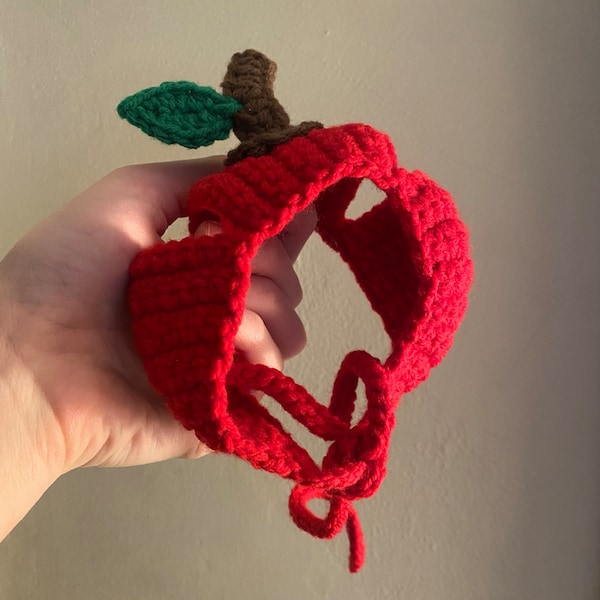 Crochet Red Apple Cat Hat - Handmade Pet Costume - Etsy