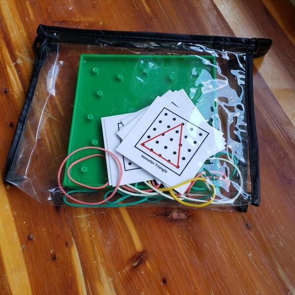 Mini Geoboard (shape, Alphabet and Number Cards Available) - Etsy