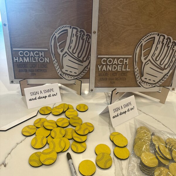 Custom Softball Coach Gift Drop Box, Laser Cut Coach Appreciation Gift ...