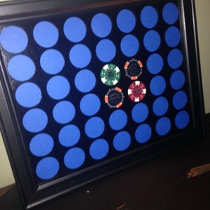 Custom Casino Poker Chip Display Frame Insert for 42 Chips Fits Casino ...