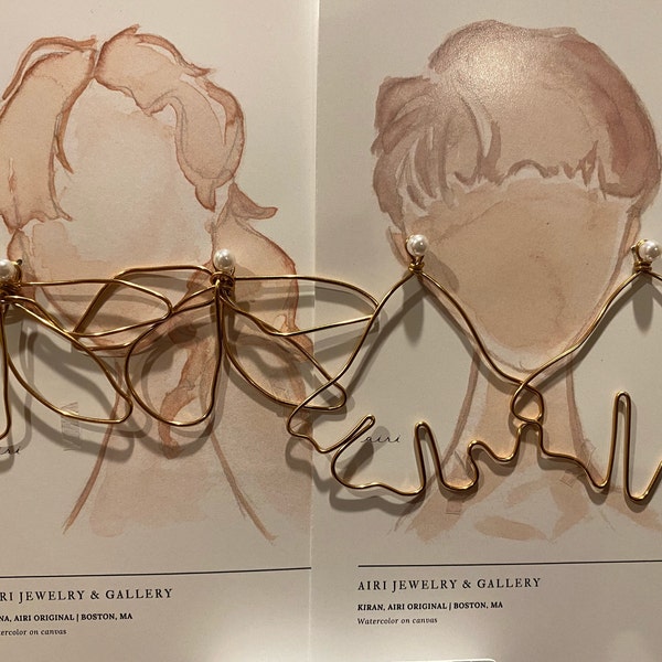 ZIGGY Earrings Abstract Wire Statement Earring Handmade, Statement ...