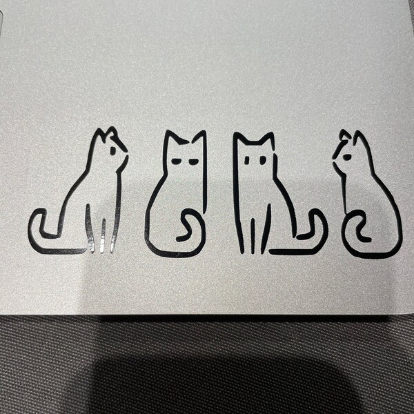 A Vinyl Decal With Some Very Small Cats, Cat Lover, Car Decal ...