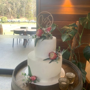 Wedding Cake Topper Anthurium Pink Orchid 4 Piece Tropical Cake Flowers ...