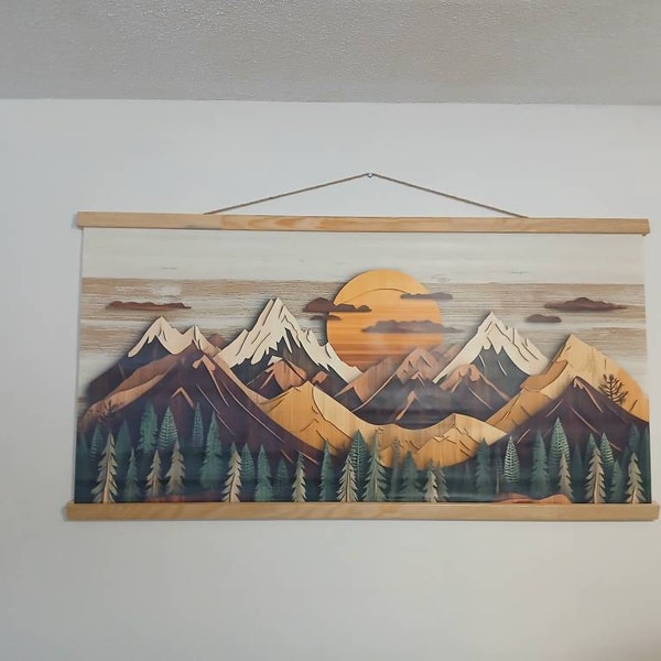 Tree Ring Print on Canvas Wall Art, Tree Stump Print, Wood Wall Art ...