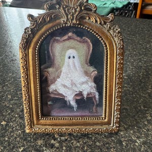 Ghost Portrait,halloween, Mini Art Print,framed - Etsy