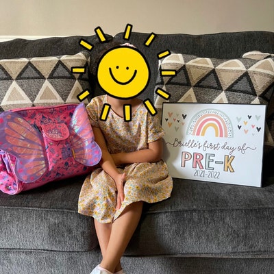 Boho Rainbow First Day of School Sign, 1st Day of School, Back to ...