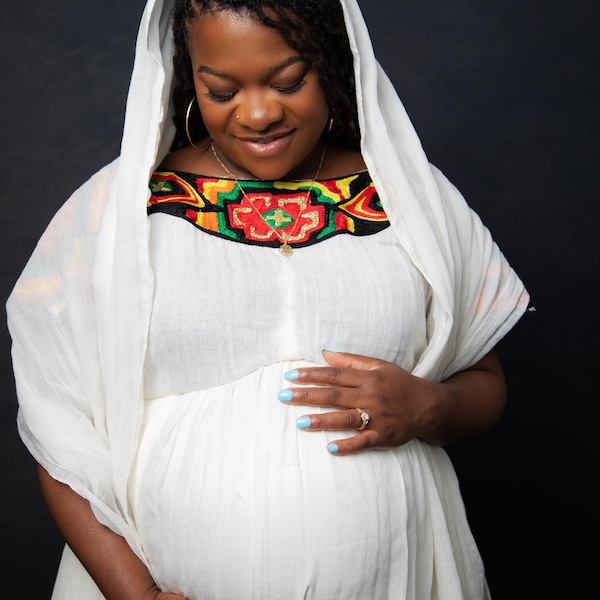 Elegant Ethiopian & Eritrean Habesha Dress | Traditional Handwoven ...