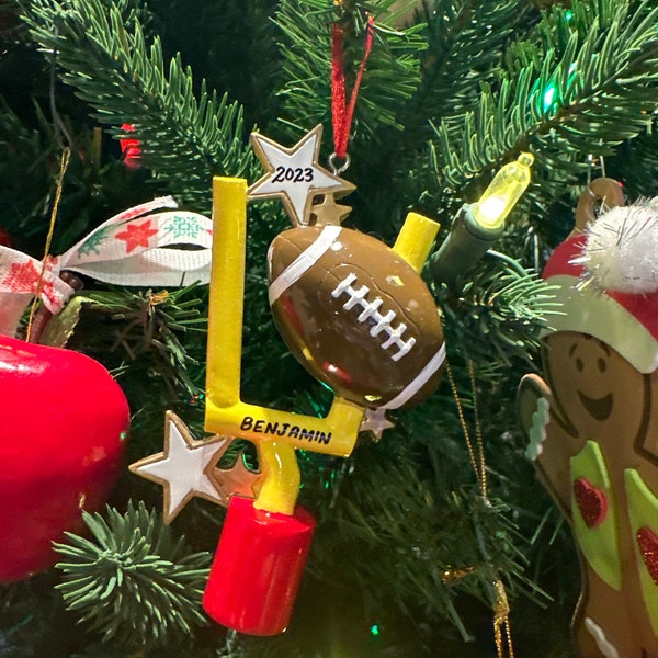 Personalized Football Sports Christmas Ornament - Etsy