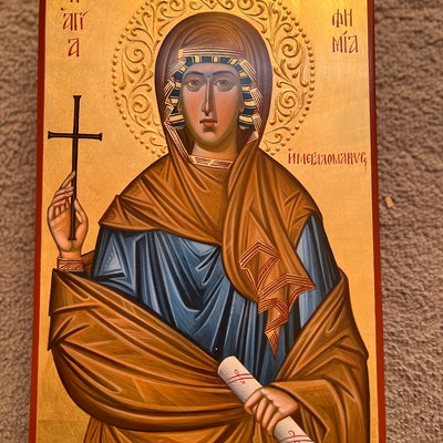 Saint Abigail Icon, St. Gobnait Icon, Deborah Religious Icon, Icon Hand ...