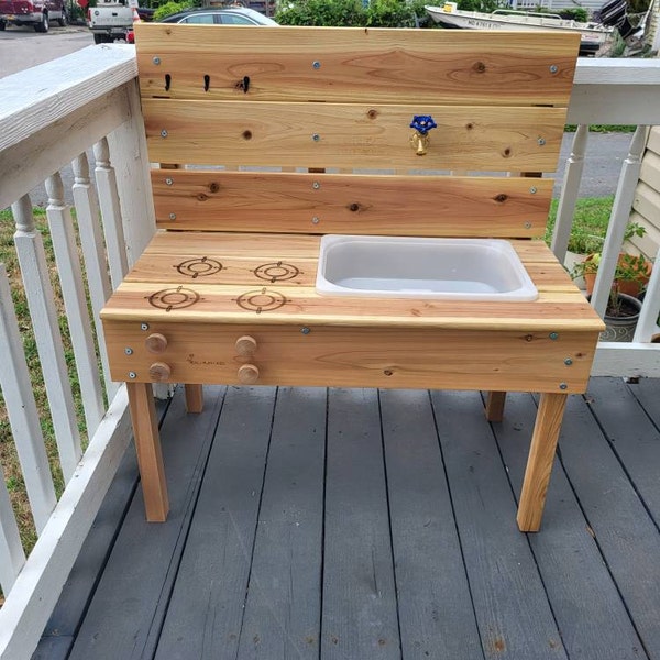 Mud Kitchen, Water Sand Table, Sensory Table, Ikea Flisat, Ikea Trofast ...