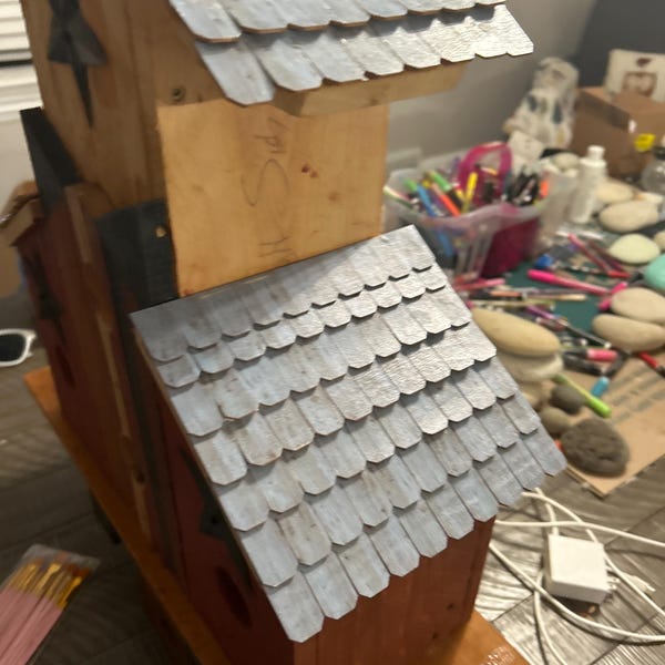 Dollhouse Wooden Roof Shingles, Authentic Miniature Roofing Tiles for a ...
