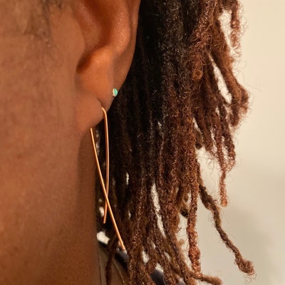 Ear Threader Earrings Ear Threaders Minimalist Earrings - Etsy