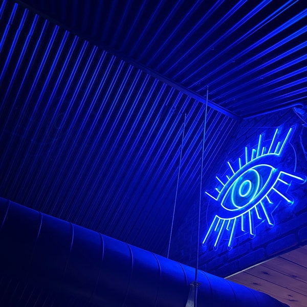 Evil Eye Custom Neon Sign Logo Wall Art Decor | Anime Neon Sign ...