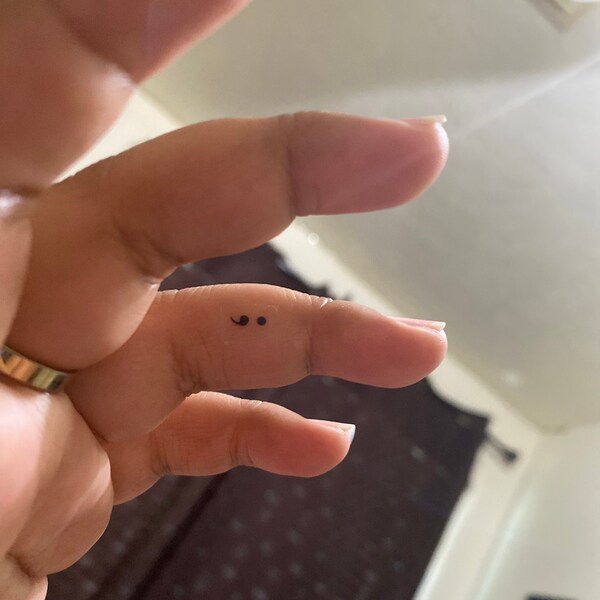 20 Semicolon Temporary Tattoo Tiny / Fake Tattoos / Set of 20 - Etsy