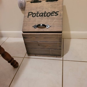Mini Wooden Potato Bin / Vegetable Storage / Vegetable Box Wooden ...