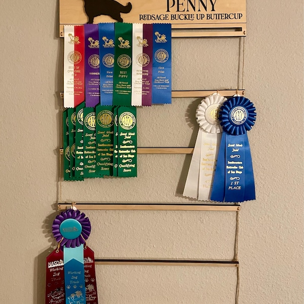 Dog Show Ribbon Holder, Ribbon Display, Best in Show, Wall Hanging ...