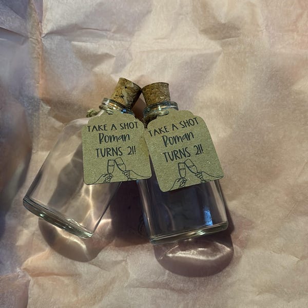 Personalised Funeral Shot Favours Take a Shot Whiskey Fillable Memorial ...