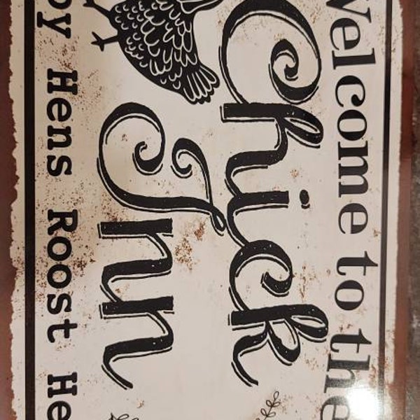 Cute Chicken Coop Décor Alumium Metal Sign, Chicken Coop Door Sign ...