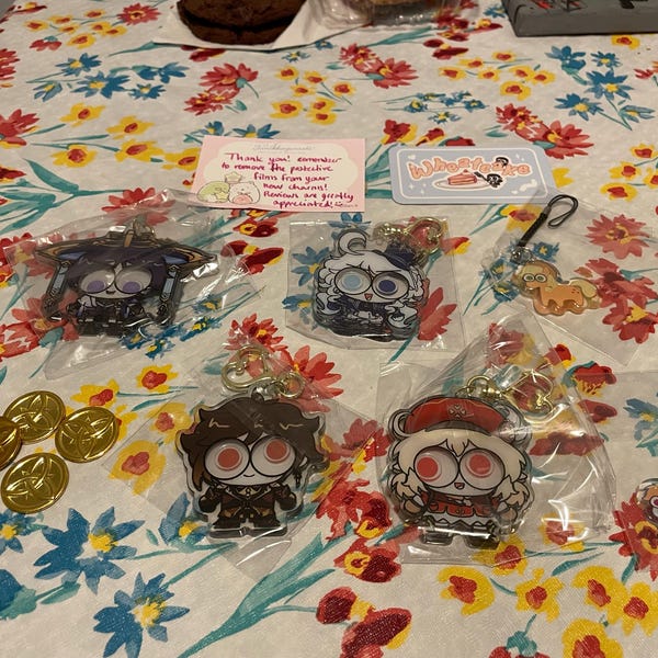 Honkai Star Rail HSR Penacony Googly Eye Shaker Keychains Boothill ...
