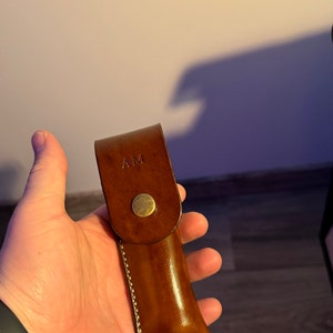 Horizontal Leather Sheath for Buck 110 Folding Hunter Knife / Buck 112 ...