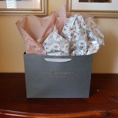 TISSUE PAPER SHEETS Mauve Dusty Rose Gold Pink Retail and Gift Wrapping ...