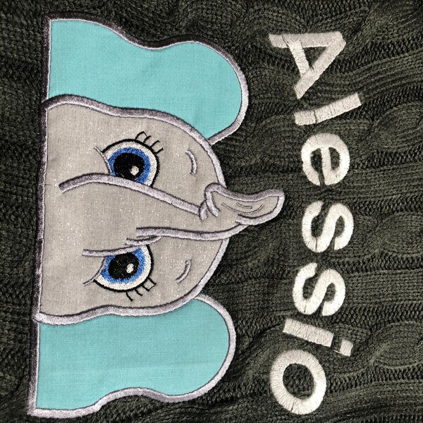 Elephant Head Applique Embroidery Design - Etsy