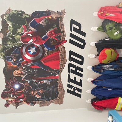 Superheroes Avengers Action Wall Sticker Art Poster Mural Transfer ...