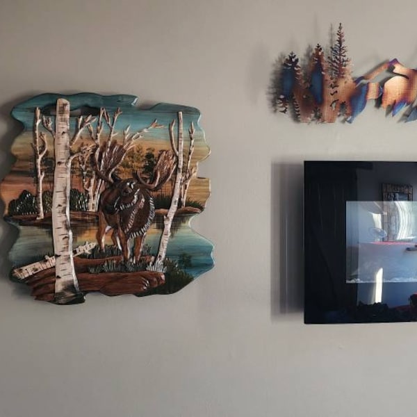 Swimming Loons Wood Wall Art, Swimming Loons Wood Art, Swimming Loons ...