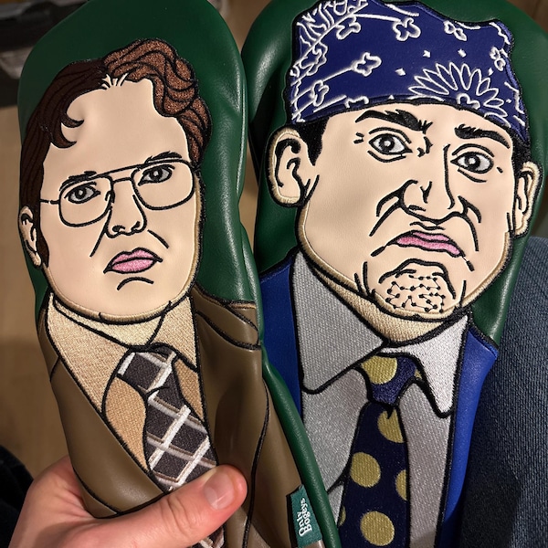 Prison Mike and Dwight Inspired Golf Head Covers, Driver Cover 3 Wood ...