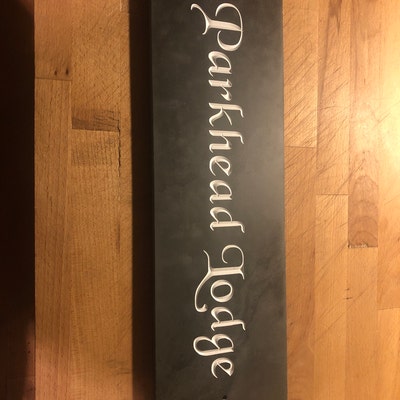 Personalised Deep Engraved Slate House Sign - Etsy UK