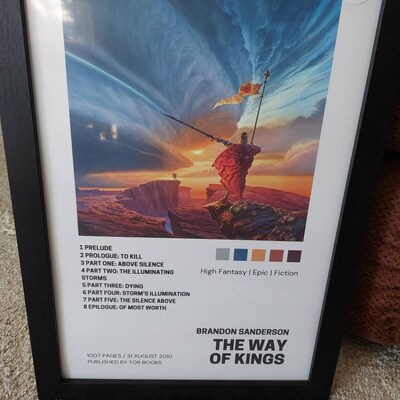 Stormlight Archives Poster Words of Radiance Vintage Poster / Cosmere ...